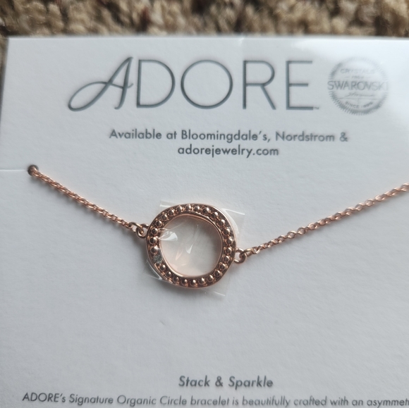 Adore | Jewelry | Adore Jewelry Organic Circle Bracelet With Swarovski ...